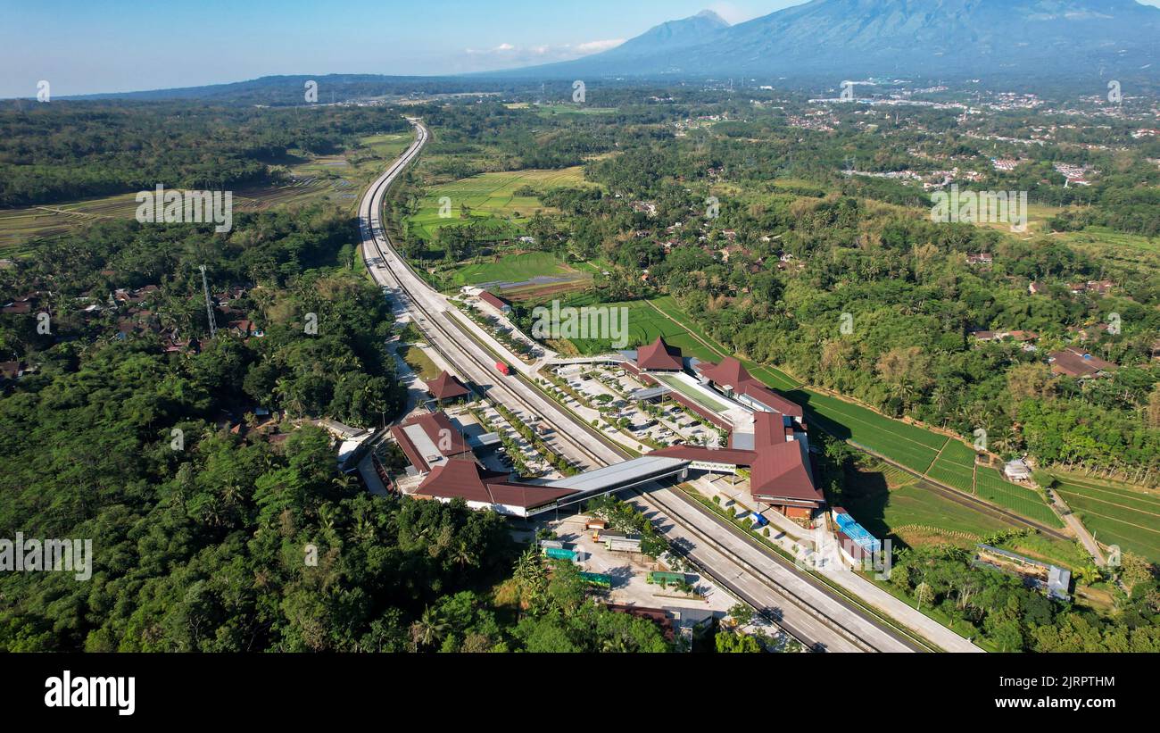 Aerial view of Parking space provided in the rest area of Pendopo 456 ...