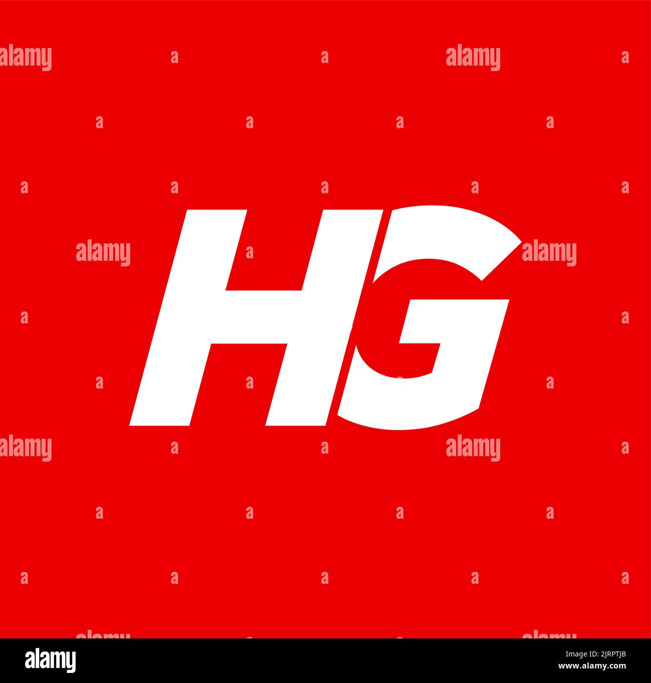 A minimalistic design of a logo illustration with the letters "HG" on a ...
