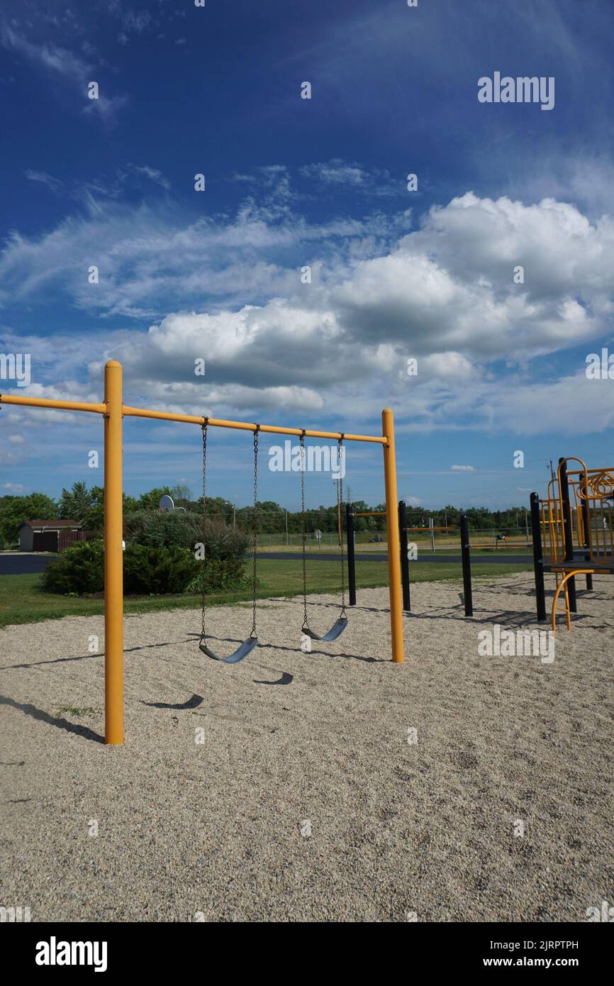 Empty school playground hi-res stock photography and images - Alamy
