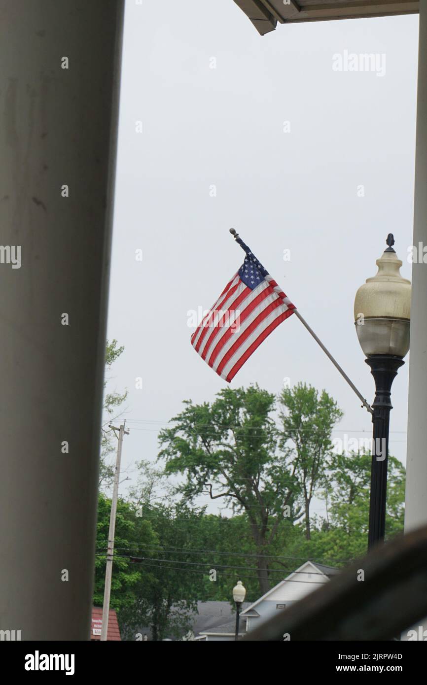 American flag outdoors on the Fourth of July Stock Photo - Alamy