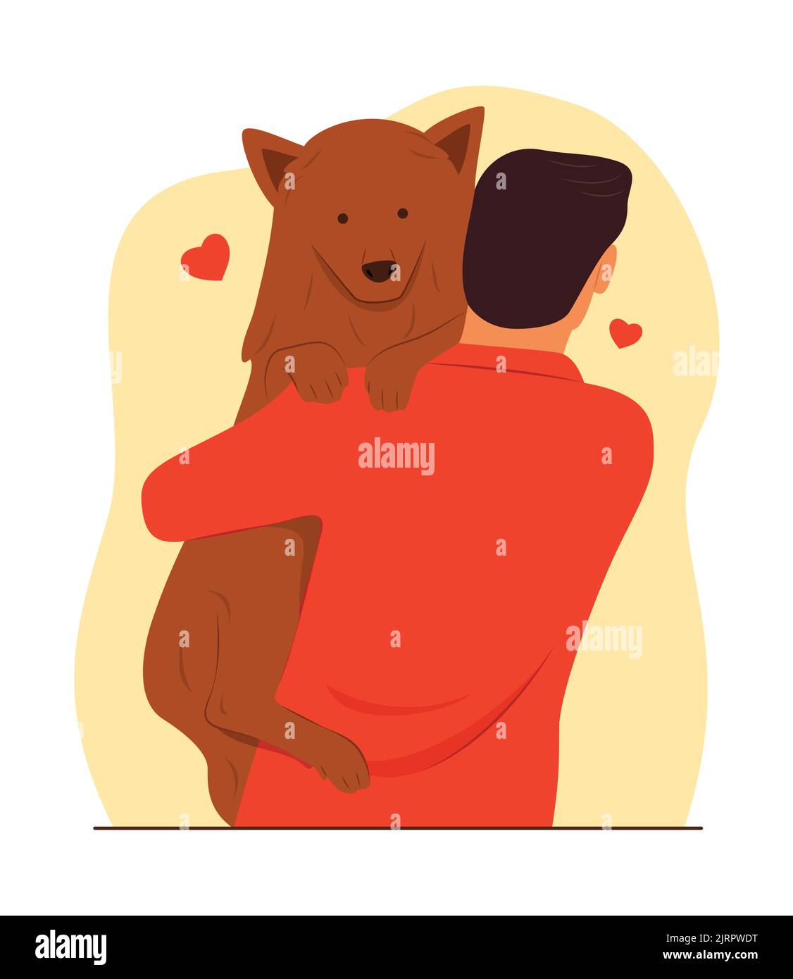 Teenager hugging Stock Vector Images - Alamy