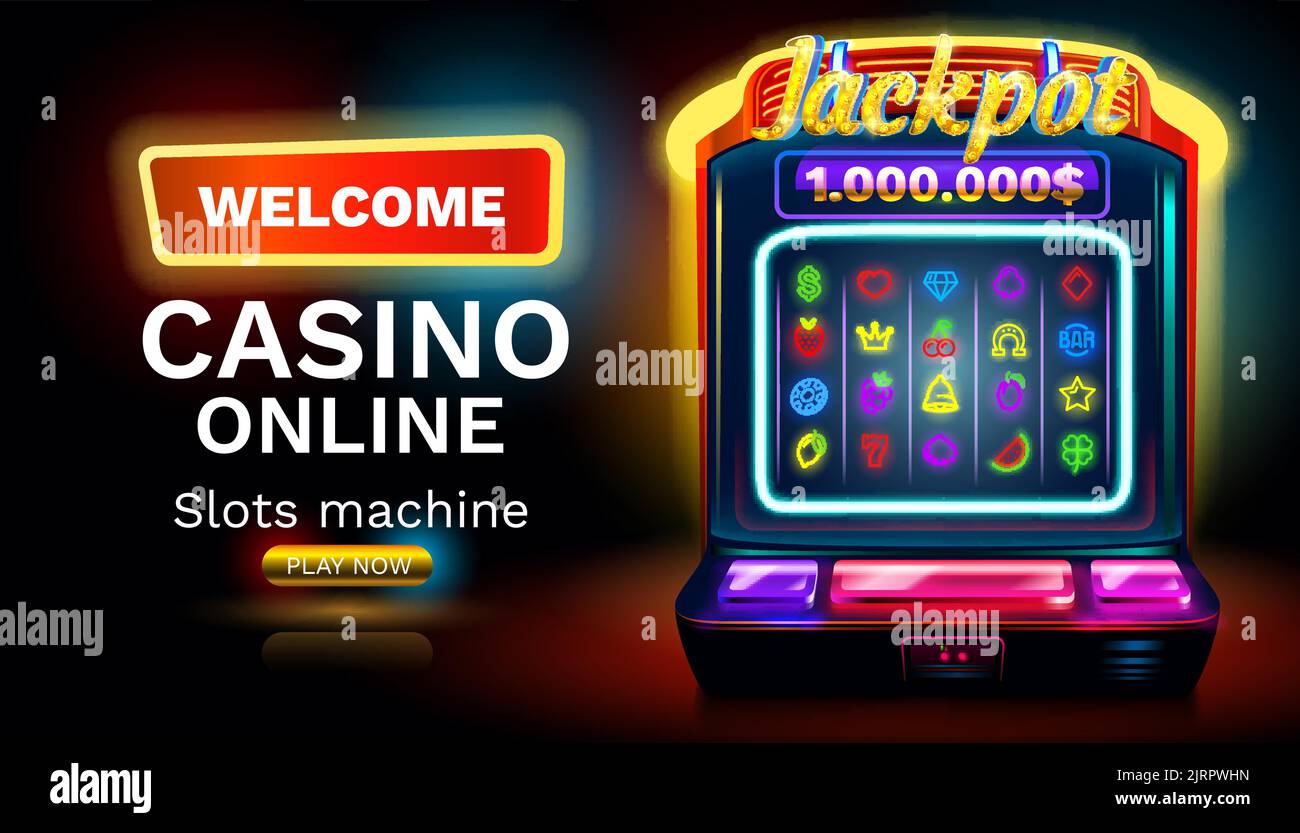 Casino slots machine winner, jackpot fortune of luck, 777 win banner ...