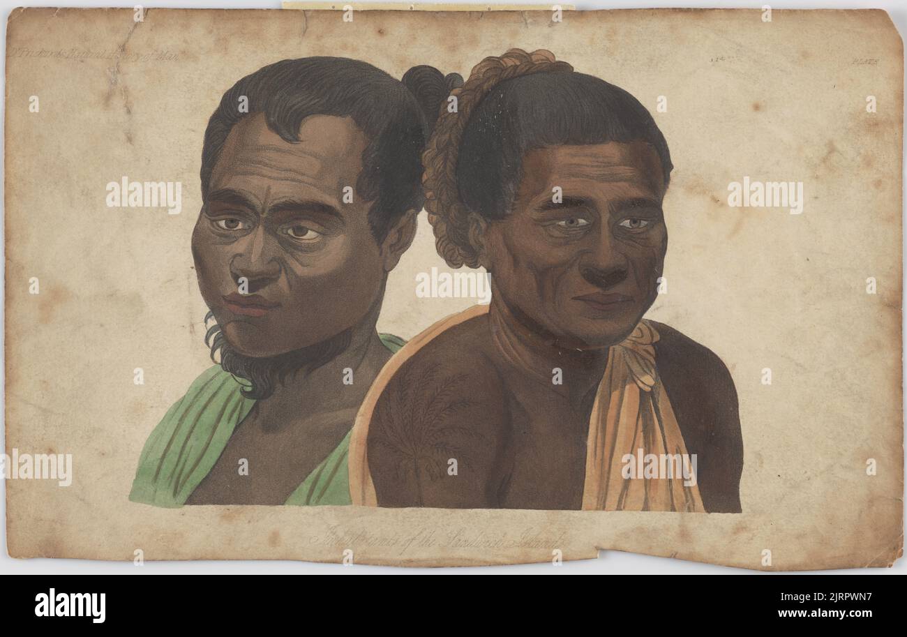 Inhabitants of the Sandwich Islands. From: The Natural History of Man ...