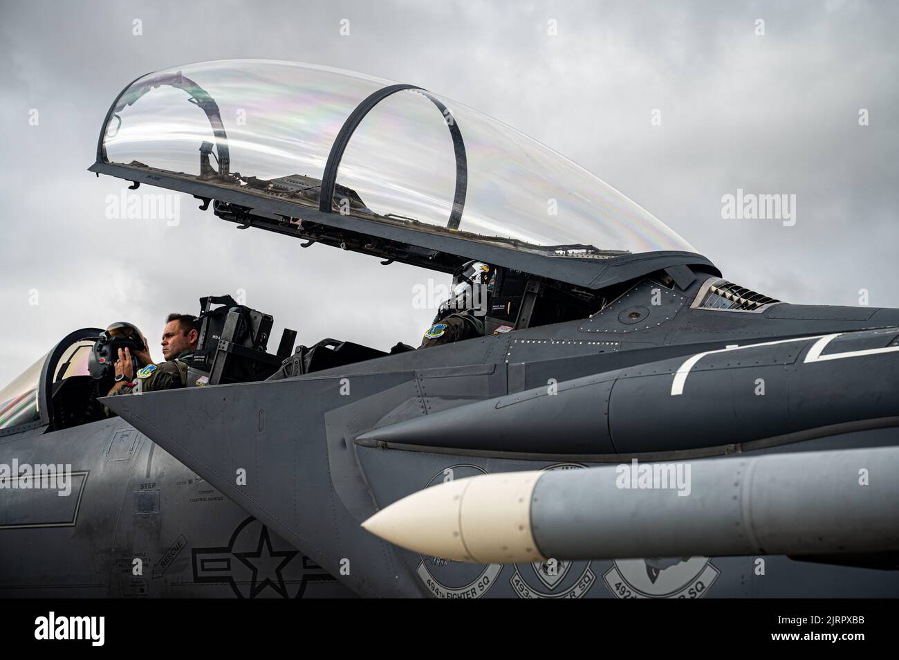 U.S. Air Force Lt. Col. Curtis Culver, 494th Fighter Squadron commander ...