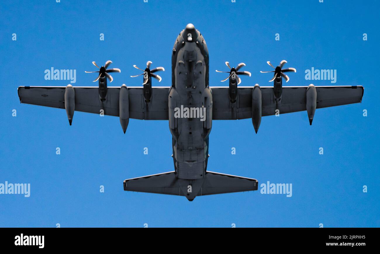 A U.S. Air Force MC-130 J Commando II aircraft assigned to the 352d ...