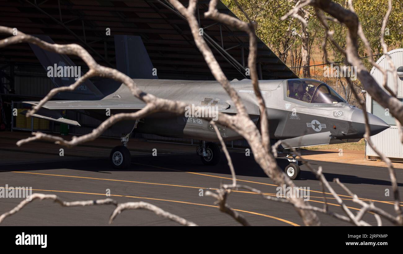 A U.S. Marine Corps F-35B Lightning II aircraft with Marine Fighter ...