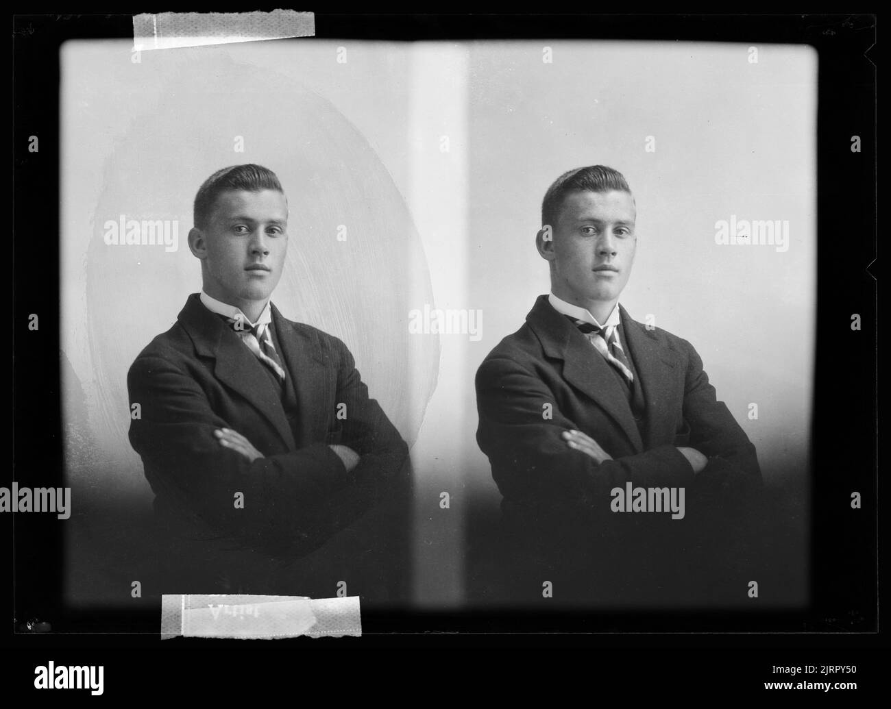 Studio Portrait of an Unidentified Young Man, circa 1928, maker unknown ...