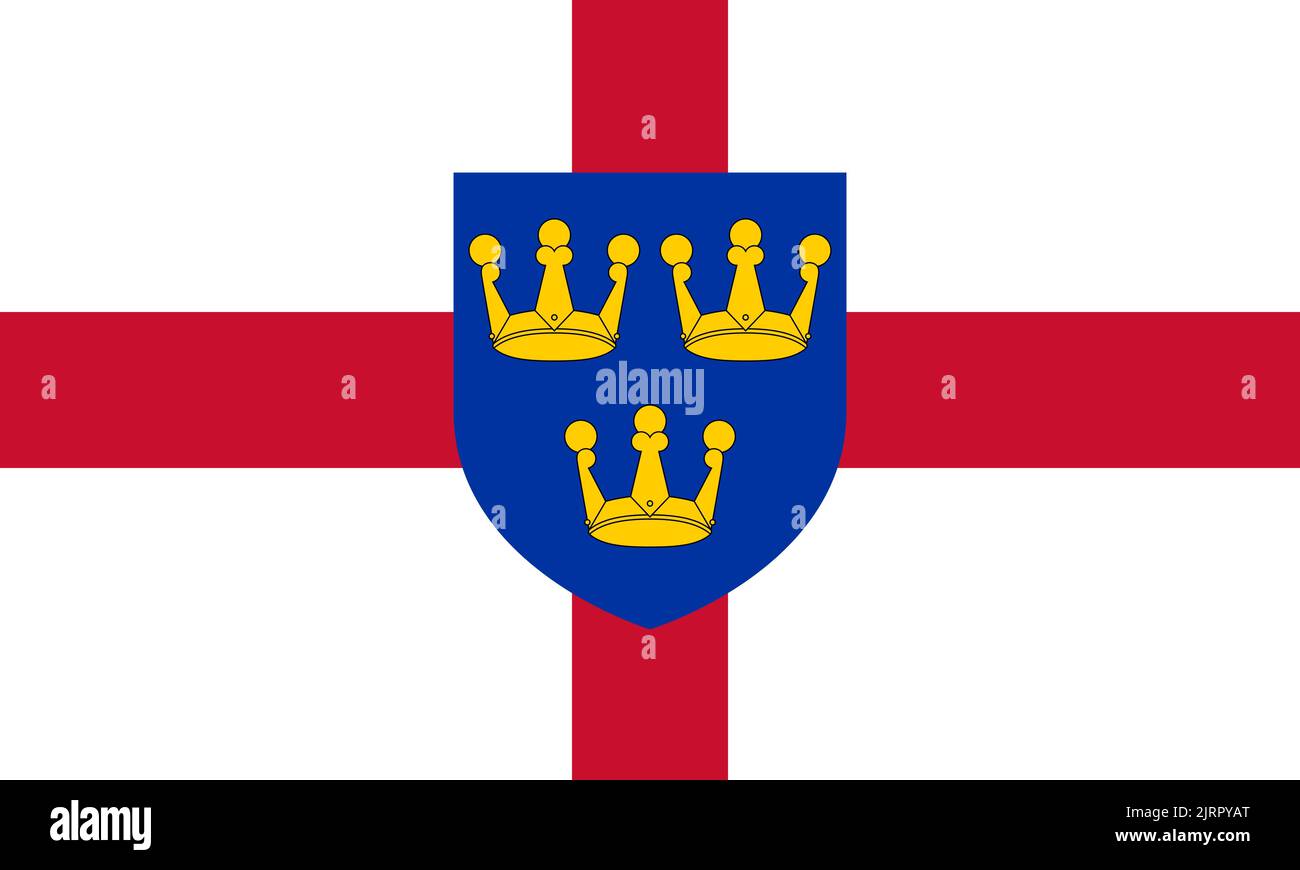 flag of Anglo Frisian peoples East Anglians. flag representing ethnic ...