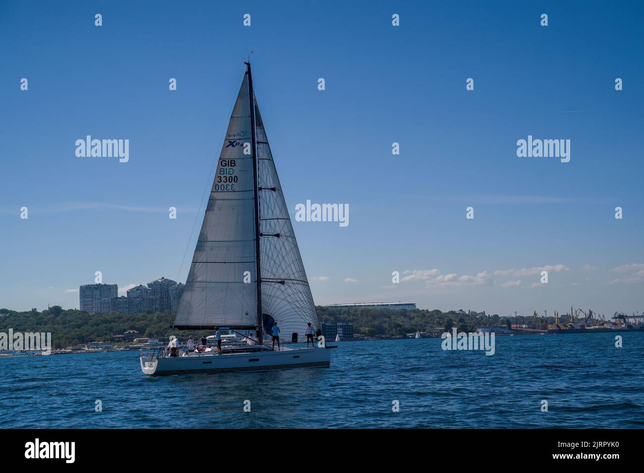 Sailing yacht regatta. Sailboats under sail in the race. Yachting. Luxury yachts Stock Photo - Alamy