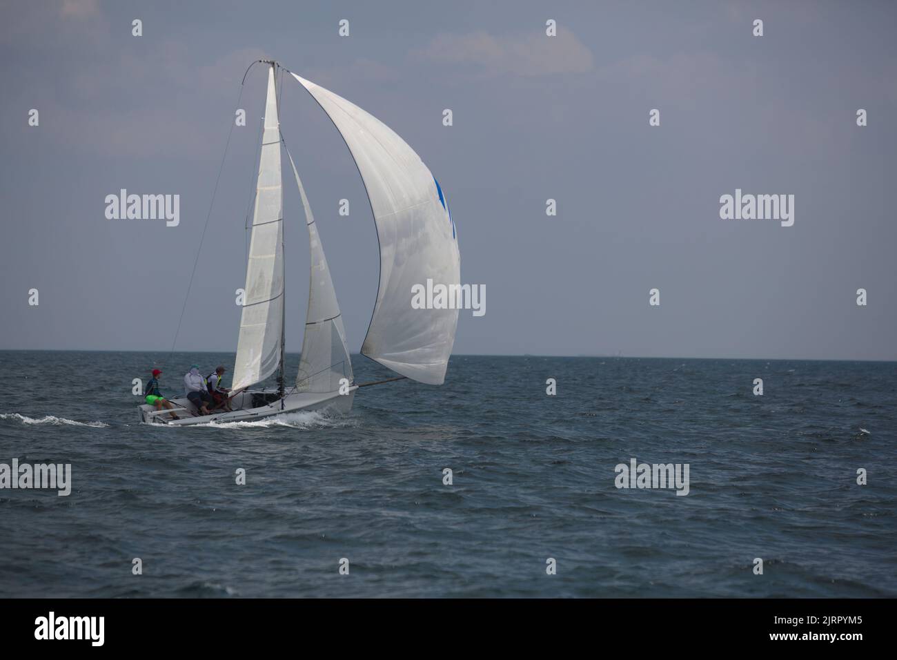 Sailing yacht regatta. Sailboats under sail in the race. Yachting ...