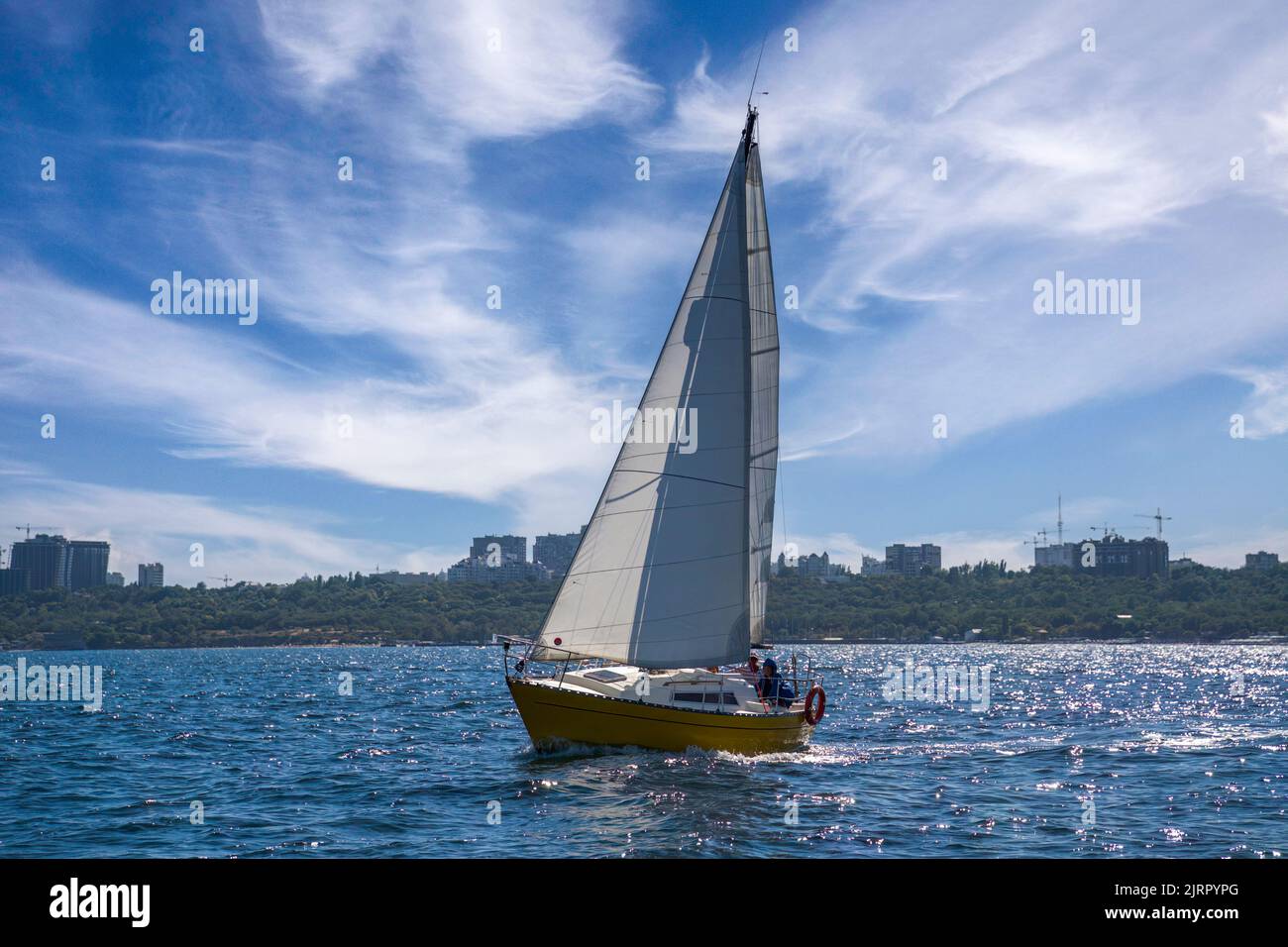 Sailing yacht regatta. Sailboats under sail in the race. Yachting ...