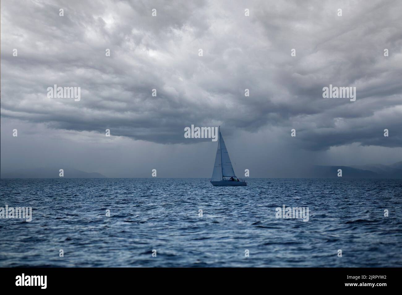 Sailing yacht regatta. Sailboats under sail in the race. Yachting ...