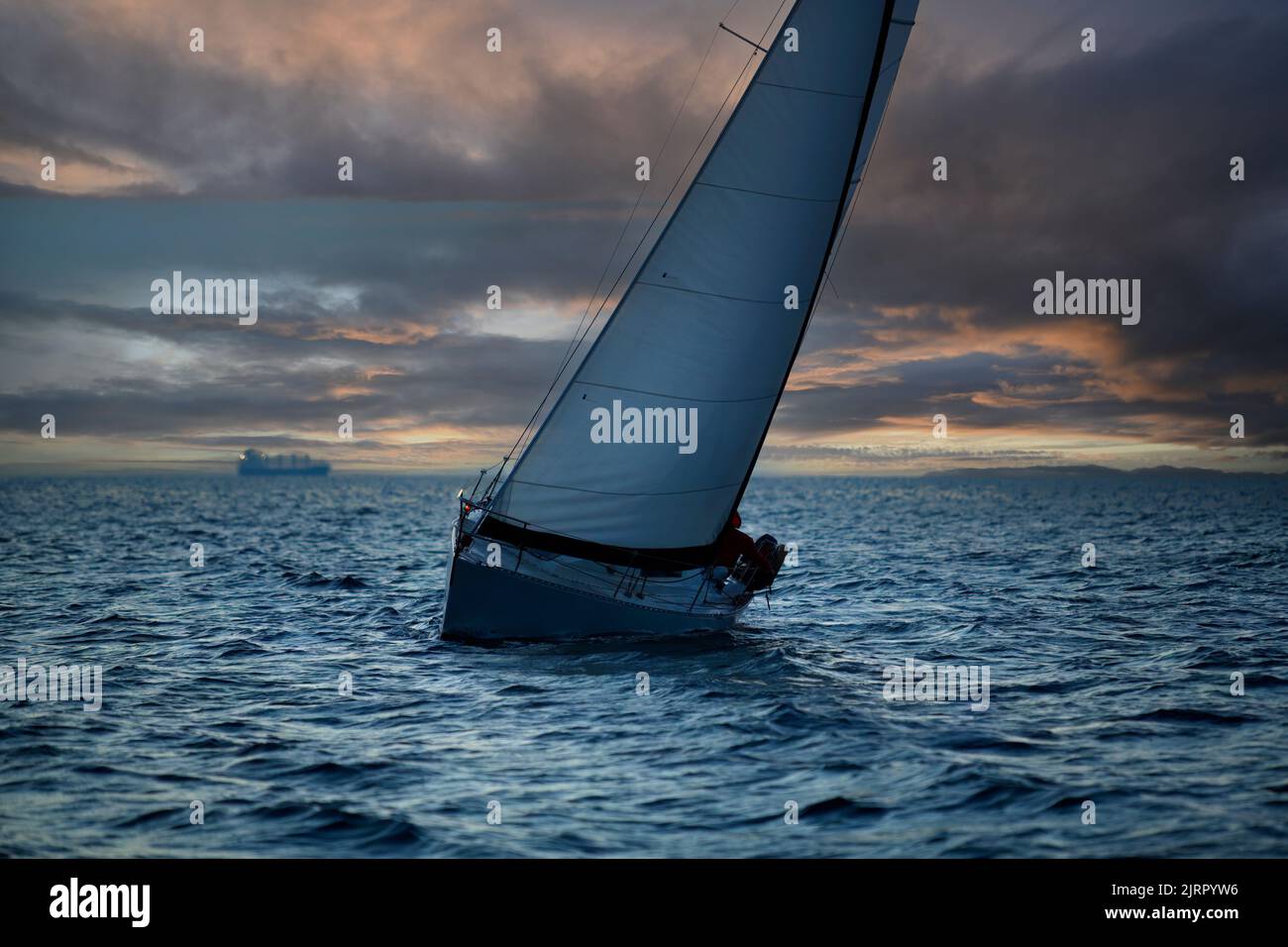 Sailing yacht regatta. Sailboats under sail in the race. Yachting ...