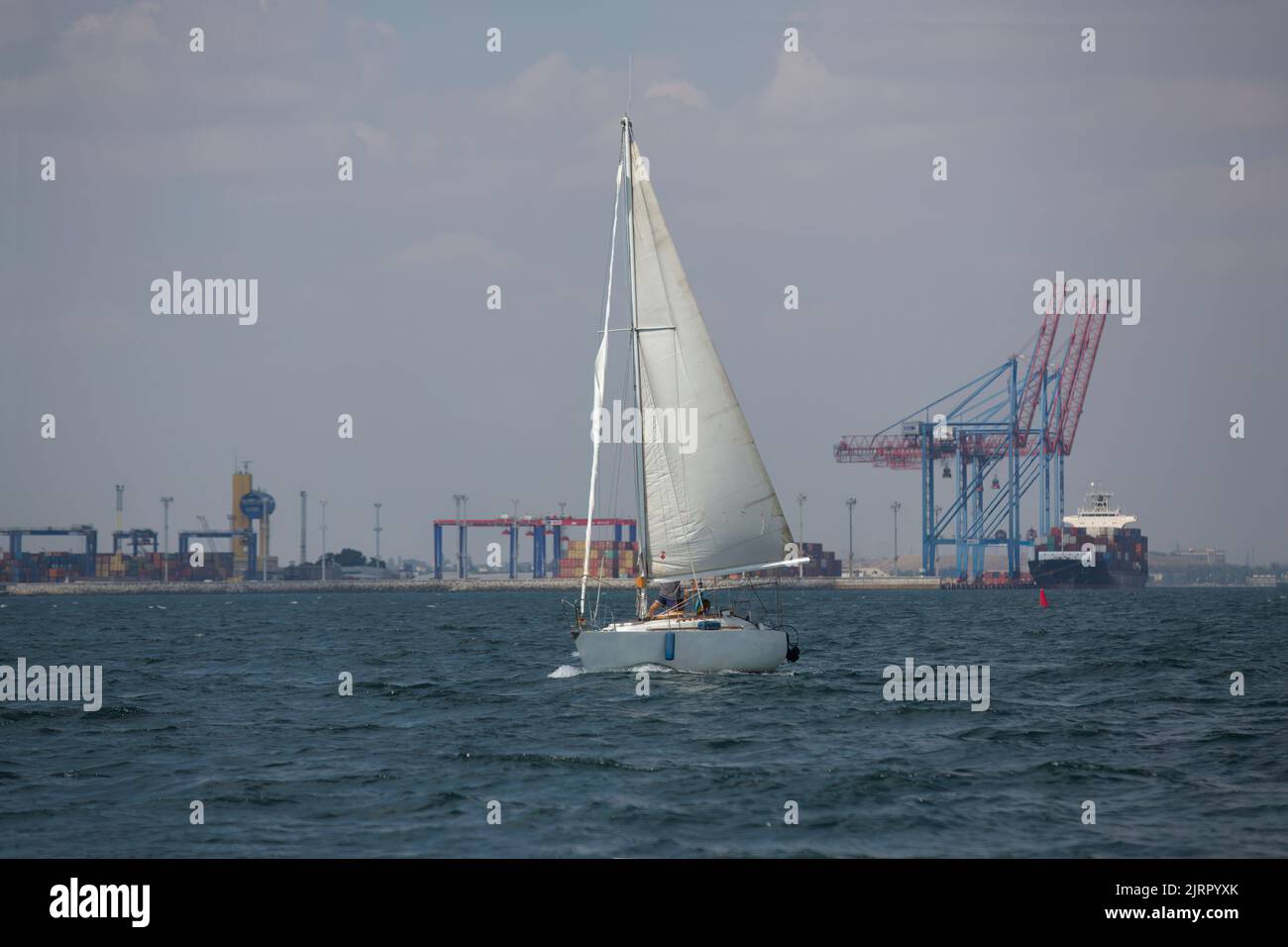 Sailing yacht regatta. Sailboats under sail in the race. Yachting ...