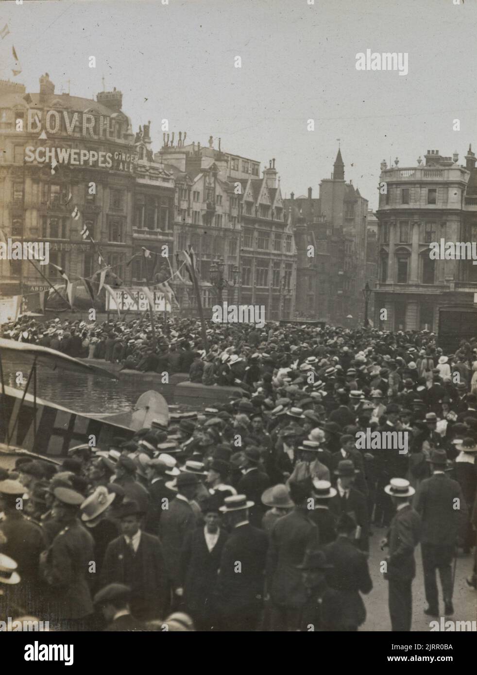 Signing of Peace, Trafalgar Square. From: World War I photograph album ...
