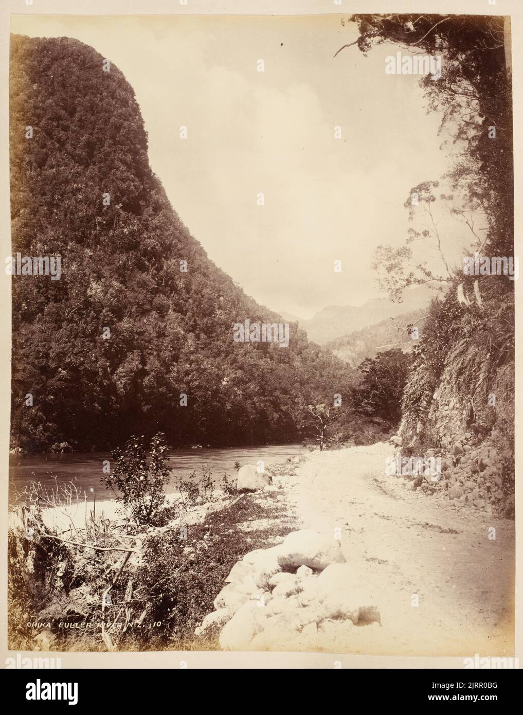 Ohika, Buller River, N.Z. From the album: Untitled landscape, circa ...