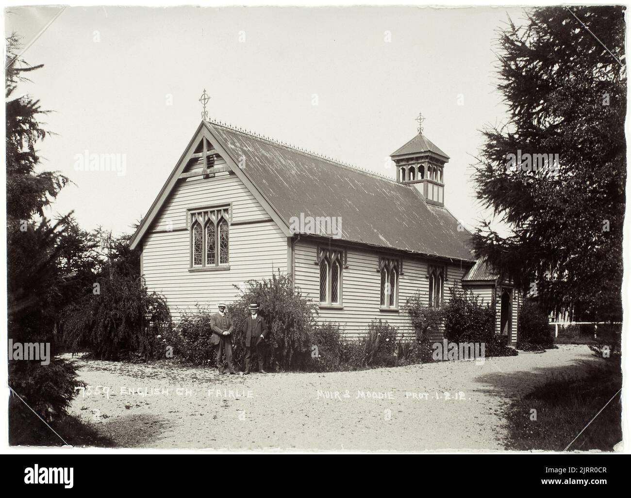 English Church, Fairlie, 1912, Fairlie, by Muir & Moodie Stock Photo ...