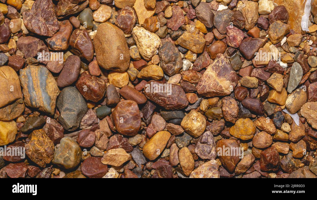 Abstract nature pebbles background. Brown pebbles texture. Stone ...
