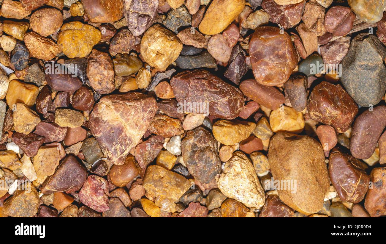 Abstract nature pebbles background. Brown pebbles texture. Stone ...