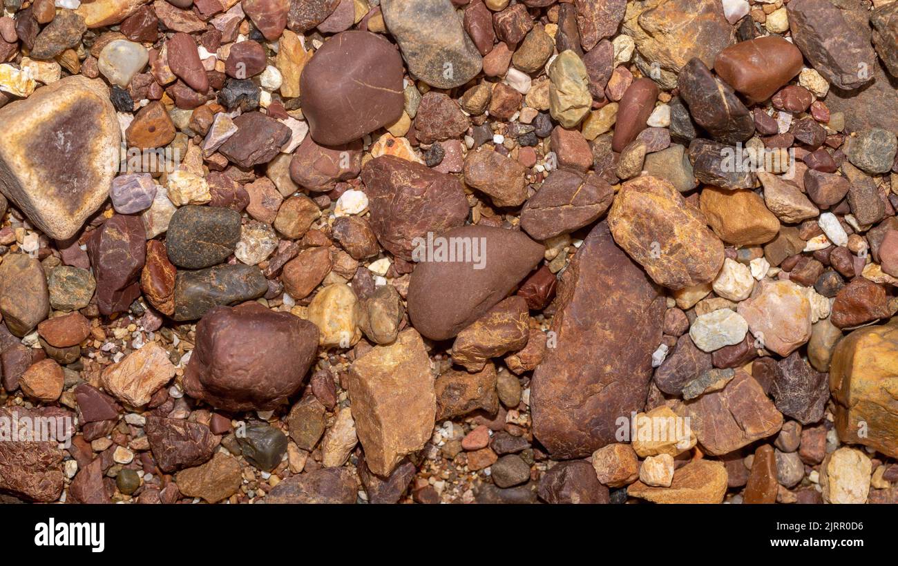 Abstract nature pebbles background. Brown pebbles texture. Stone ...