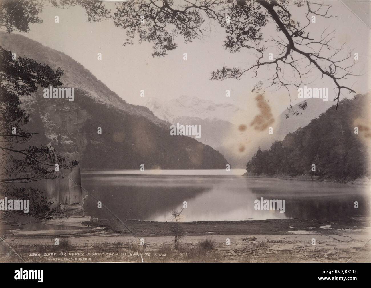 Safe or Happy Cove - Head of Lake Te Anau, circa 1889, Dunedin, by ...