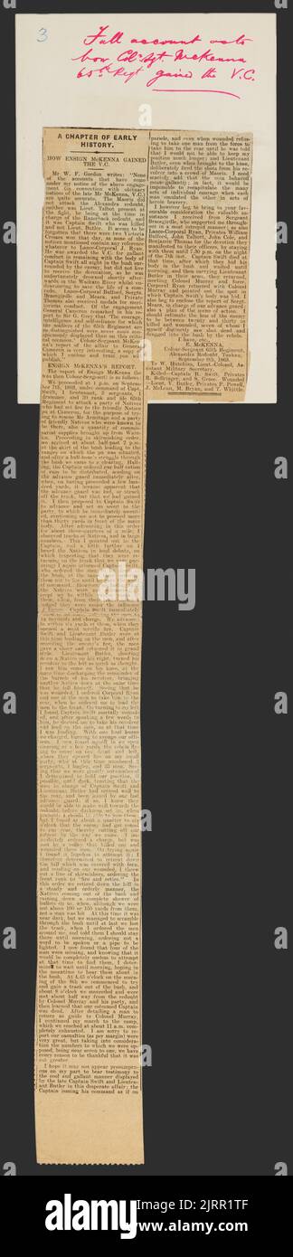 A Chapter of Early History: How Ensign McKenna Gained the V.C., 22 June ...