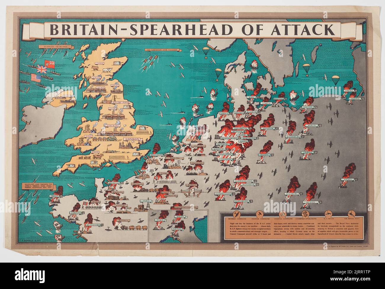 Poster, 'Britain - Spearhead of Attack', early 1940s, United Kingdom ...