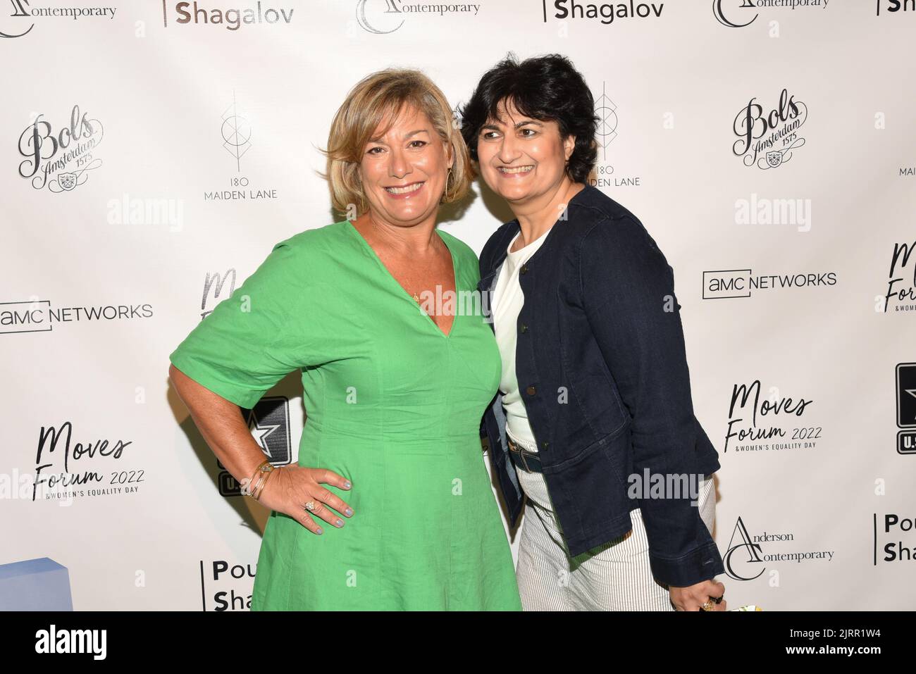 New York, USA. 25th Aug, 2022. Victoria Harmon and Moonah Ellison ...