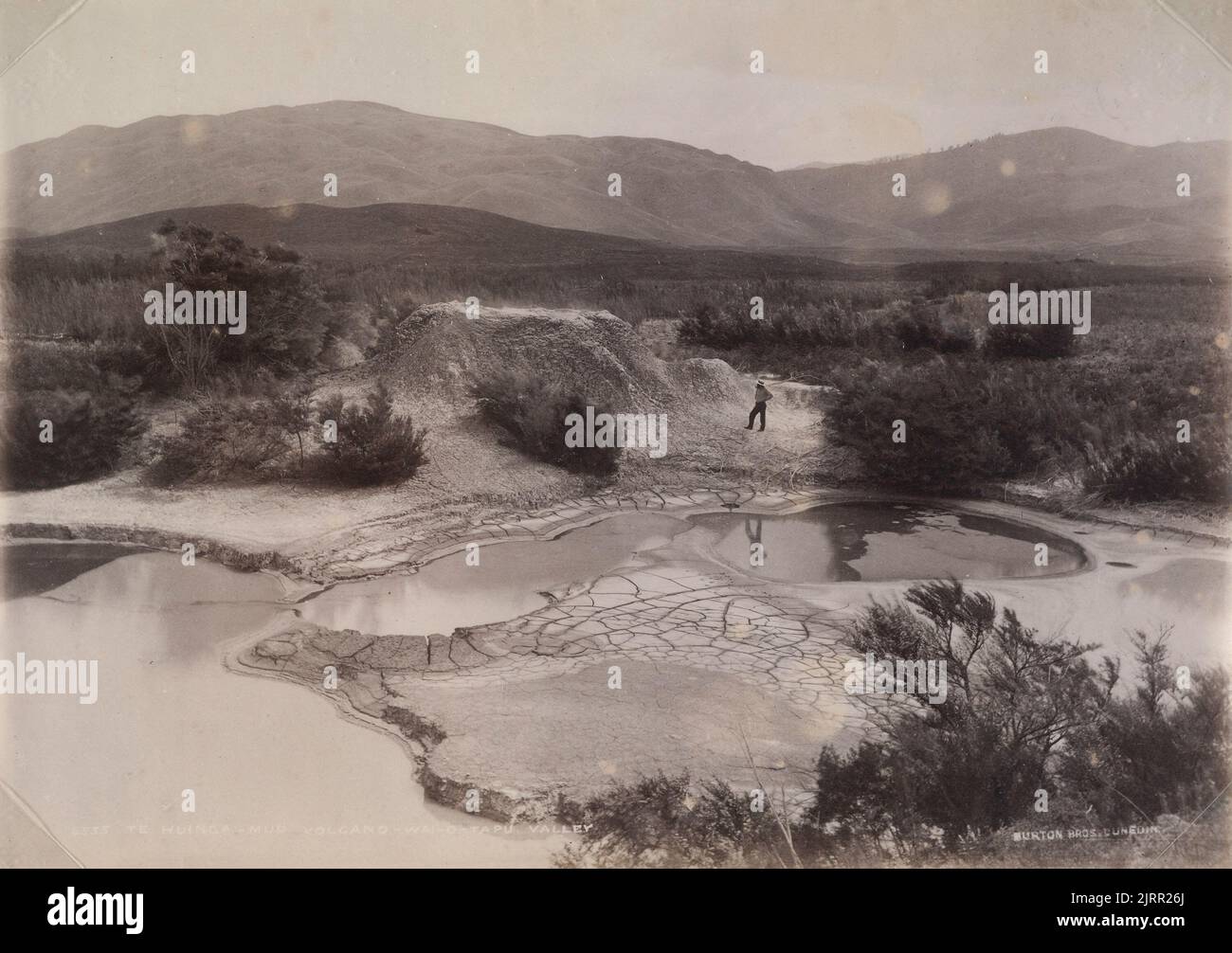 Te Huinga, Mud Volcano, Wai-o-Tapu valley, 1880s, by Burton Brothers ...