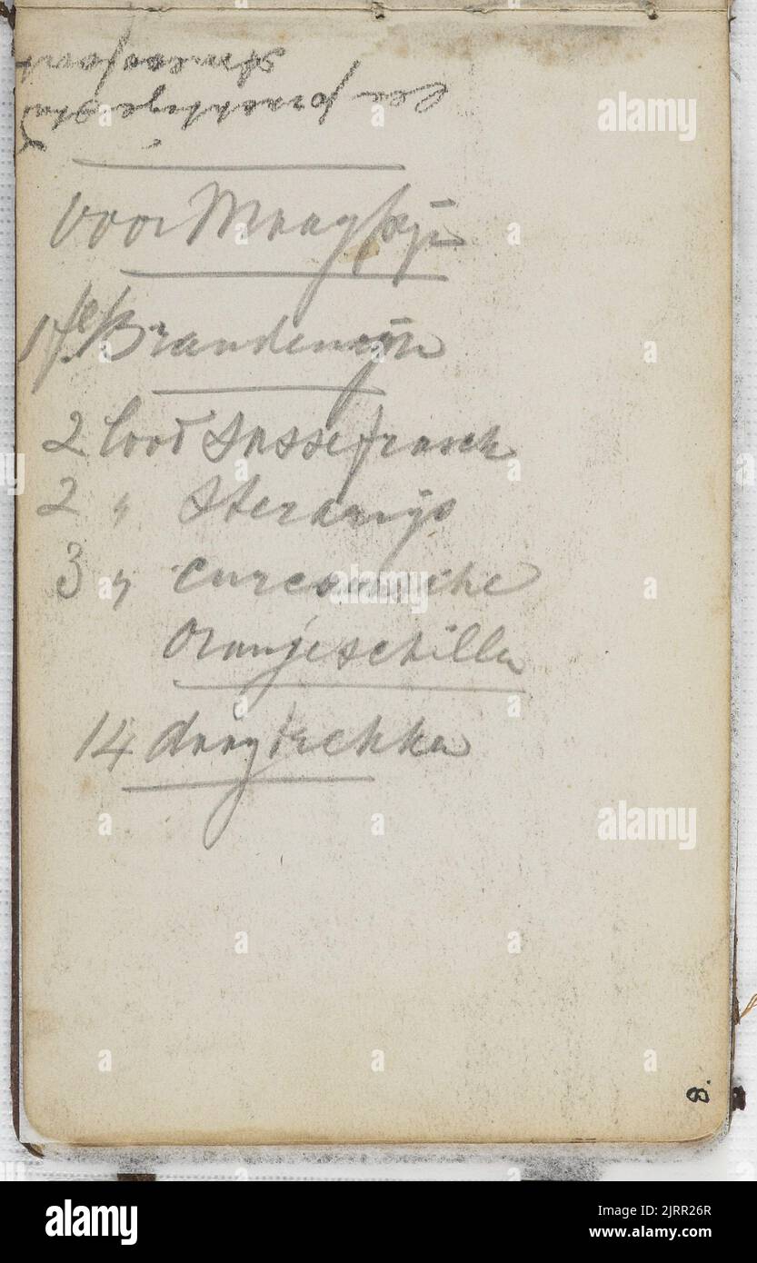Written inscriptions. From: An 1876 sketchbook., 1876, by Petrus van ...