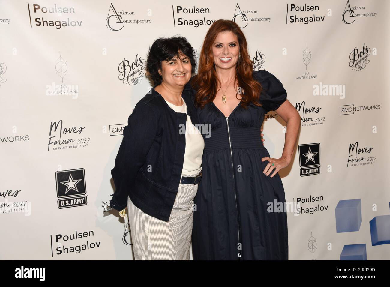 New York, USA. 25th Aug, 2022. Moonah Ellison and Debra Messing attend ...
