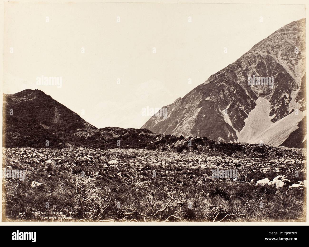 Mount Cook 12,375 feet. From the album: New Zealand Scenery, 1875 ...