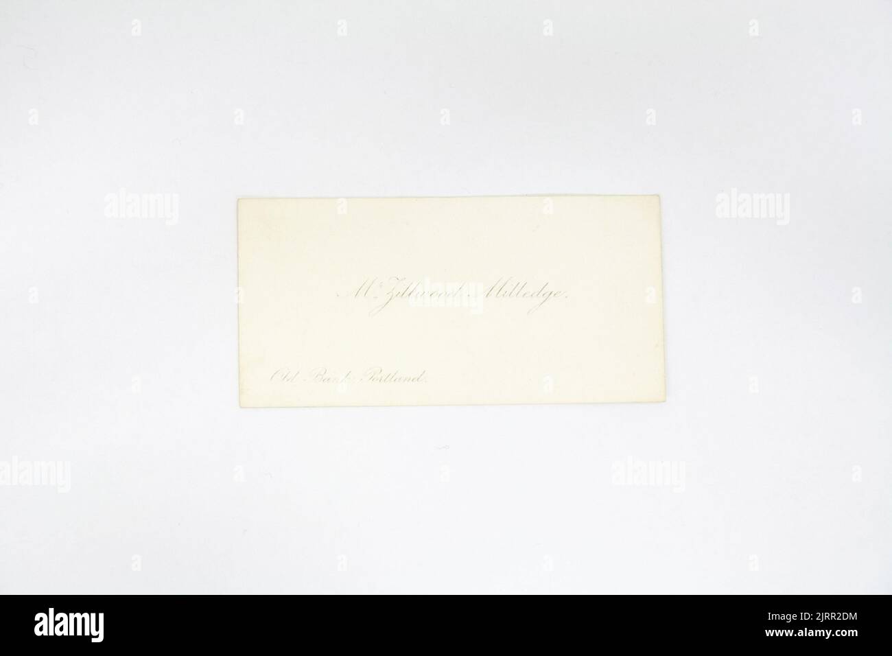 Visiting card, maker unknown. Bequest of the Edwin family, 1966 Stock ...