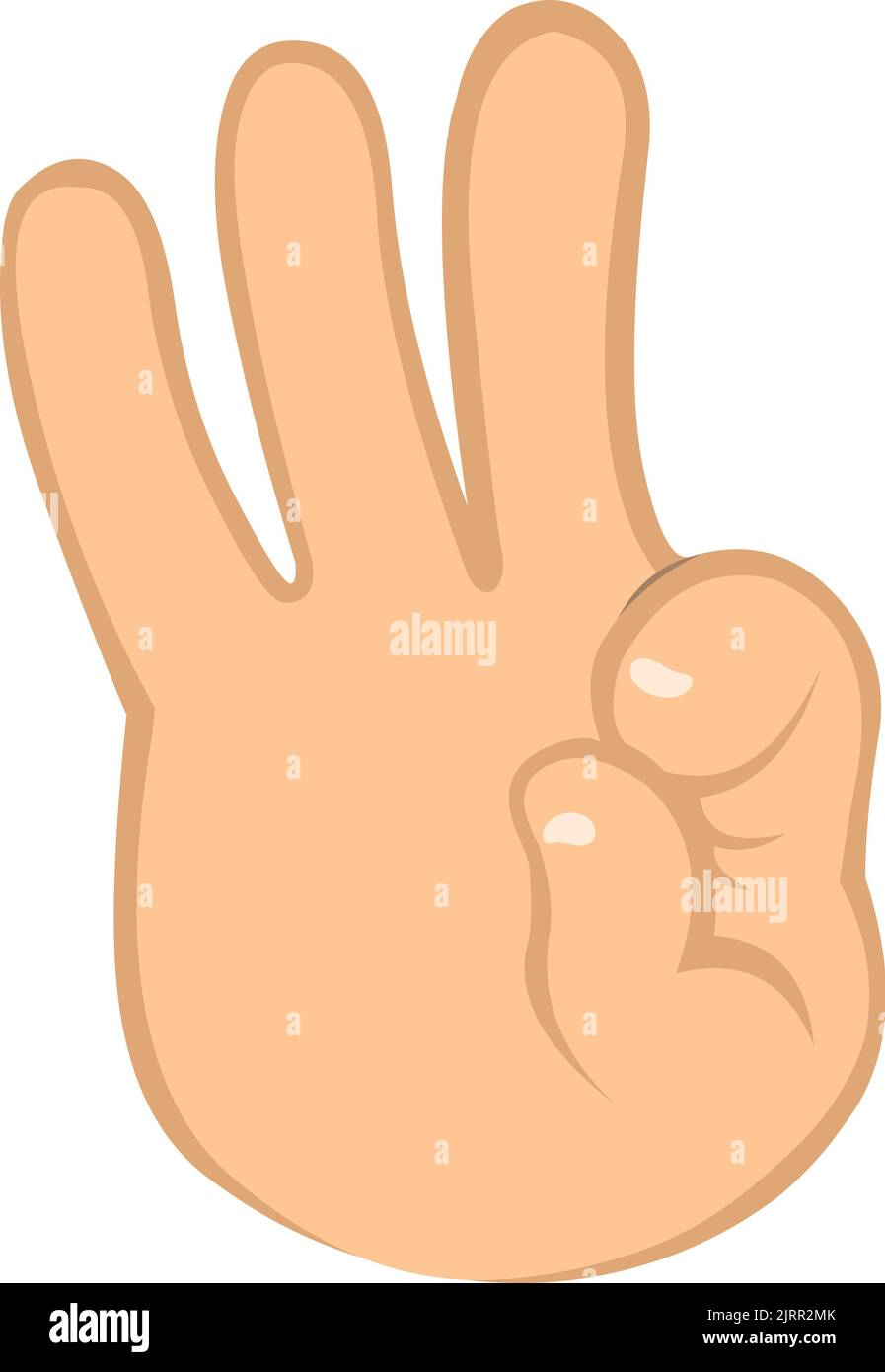 Vector illustration of a hand making an ok or perfect gesture Stock ...