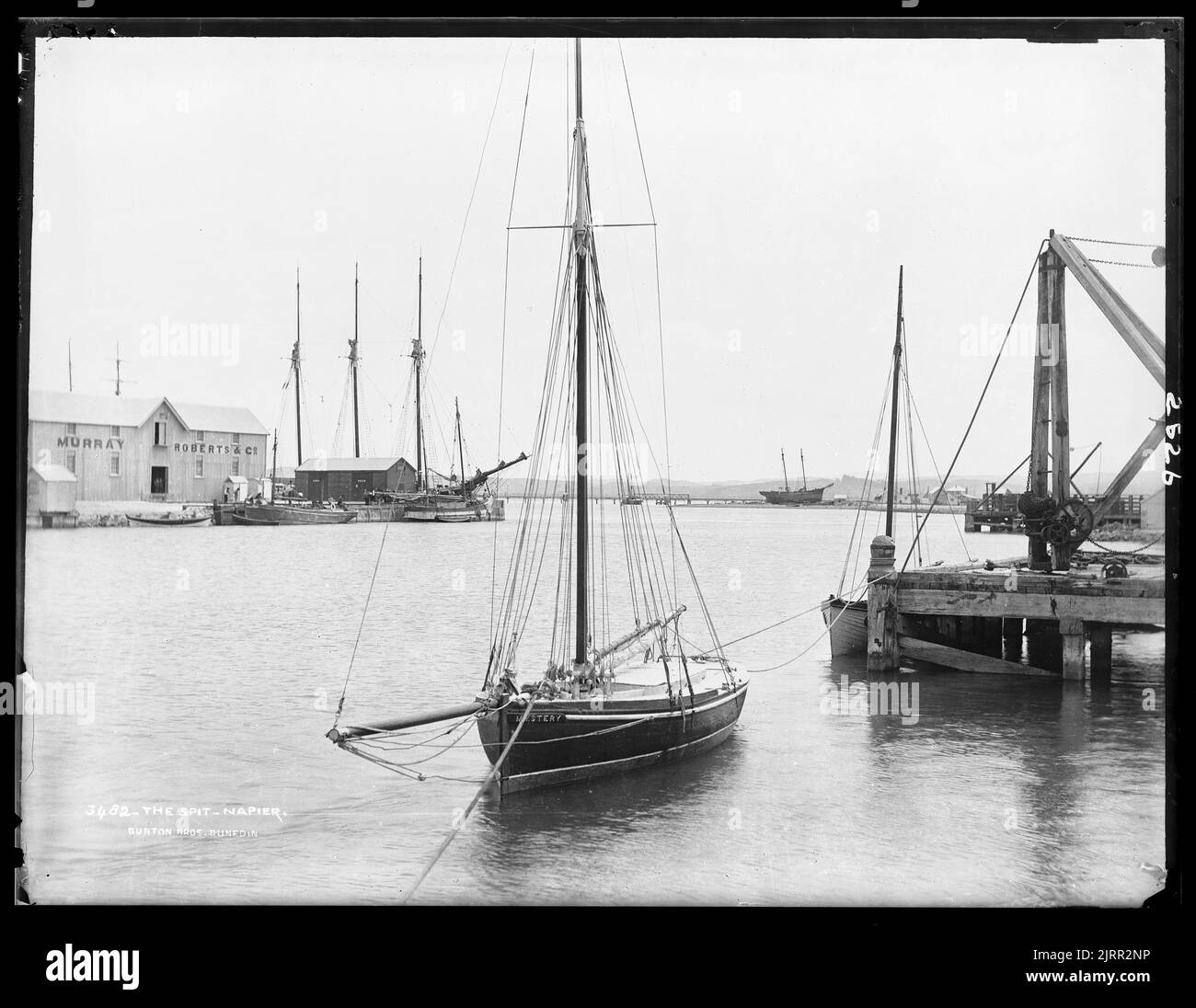 The Spit, Napier, 1880s, Dunedin, by Burton Brothers Stock Photo - Alamy