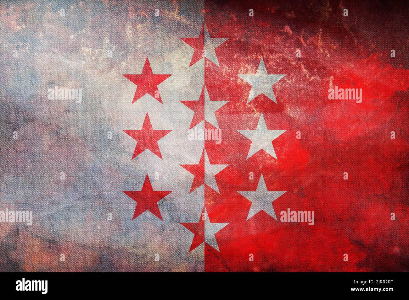 retro flag of German peoples Walser people with grunge texture. flag ...
