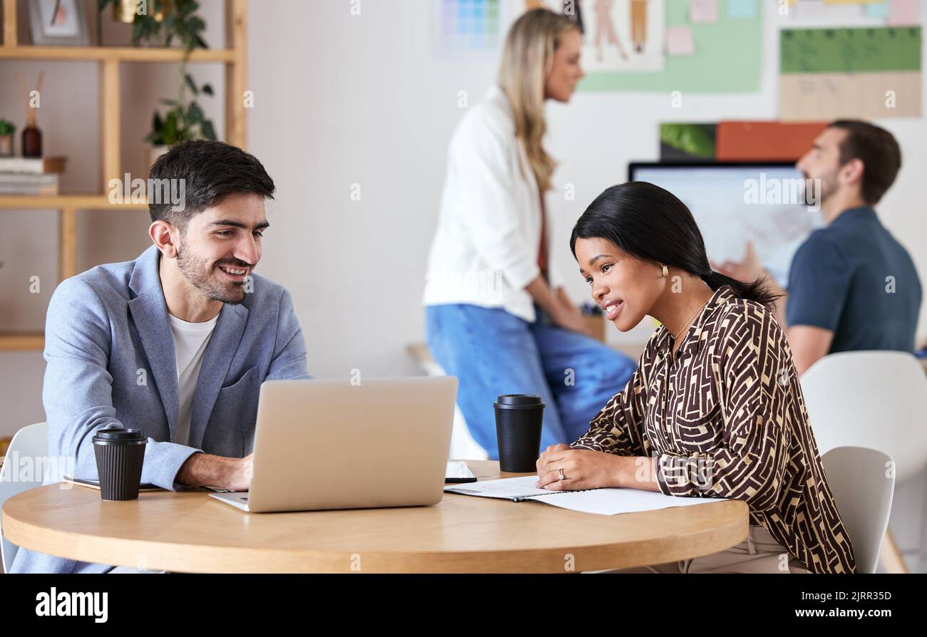 Collaboration, teamwork and strategy meeting for business colleagues ...