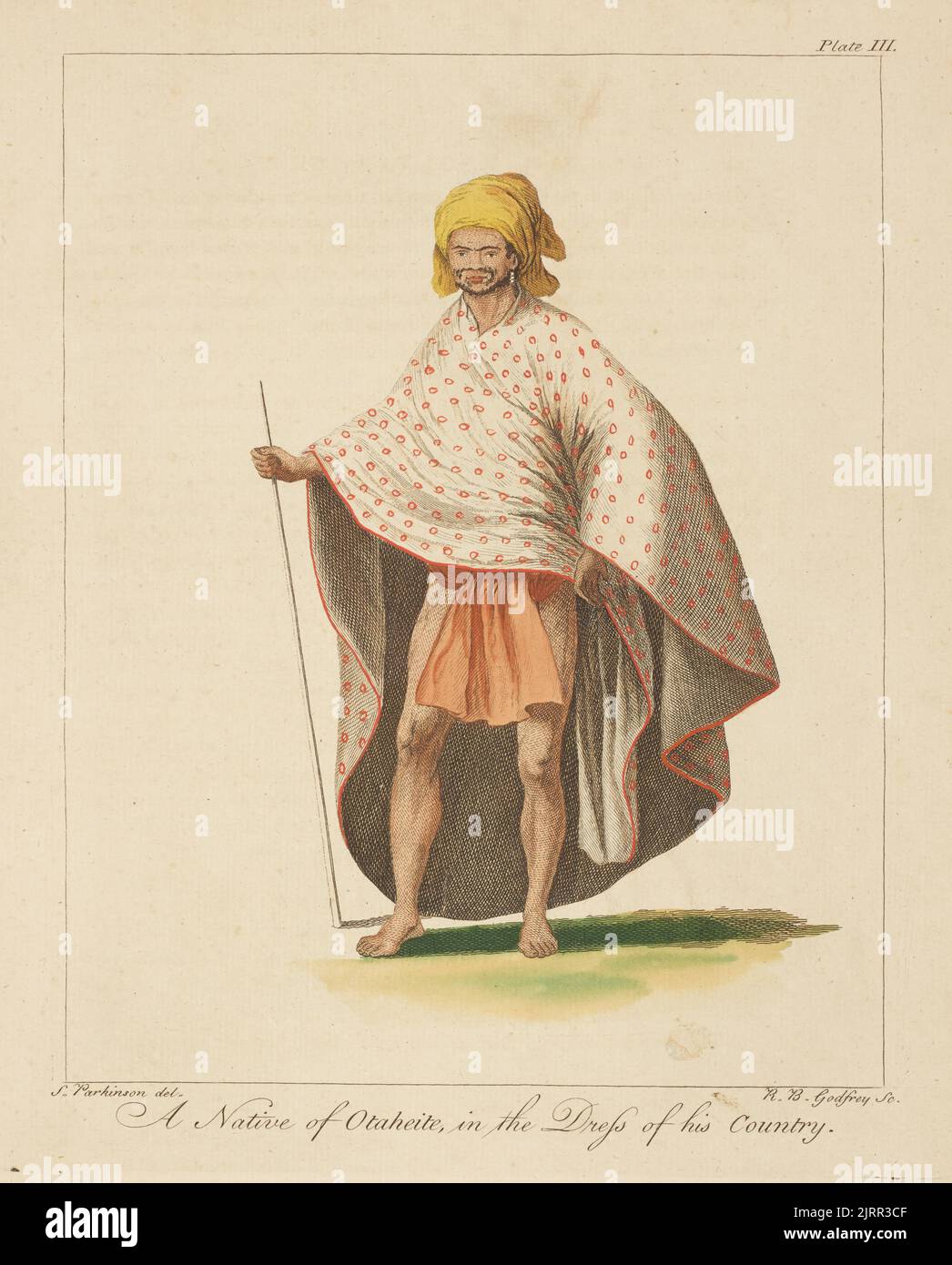 A Native of Otaheite, in the dress of his Country. Plate 3. From the ...