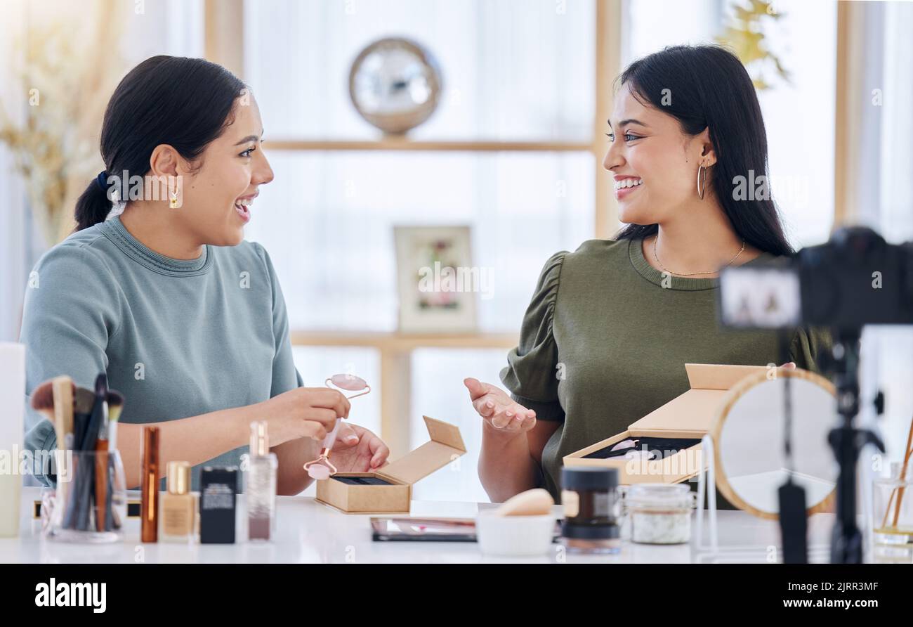 Beauty, social media influencer and makeup review marketing with ...