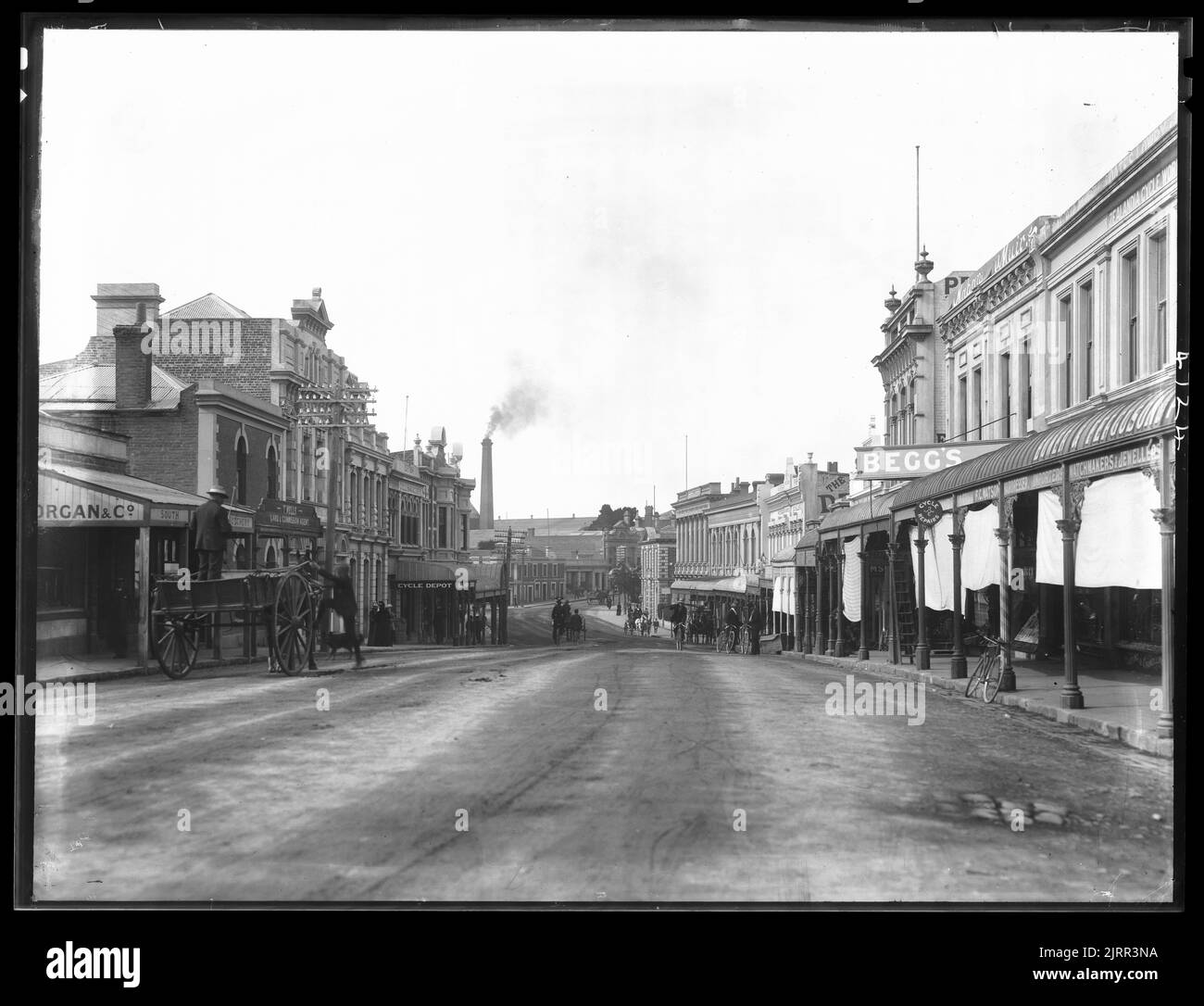 [Stafford Street, Timaru], New Zealand, by Muir & Moodie Stock Photo ...