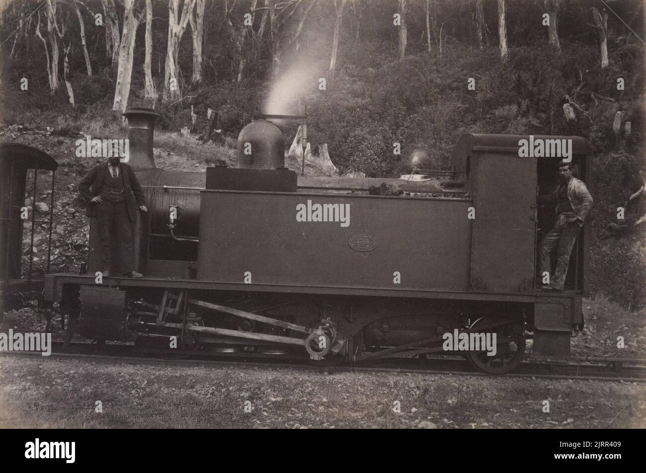 Fell engine, Rimutaka incline, Wellington, 1880s, Dunedin, by Burton ...
