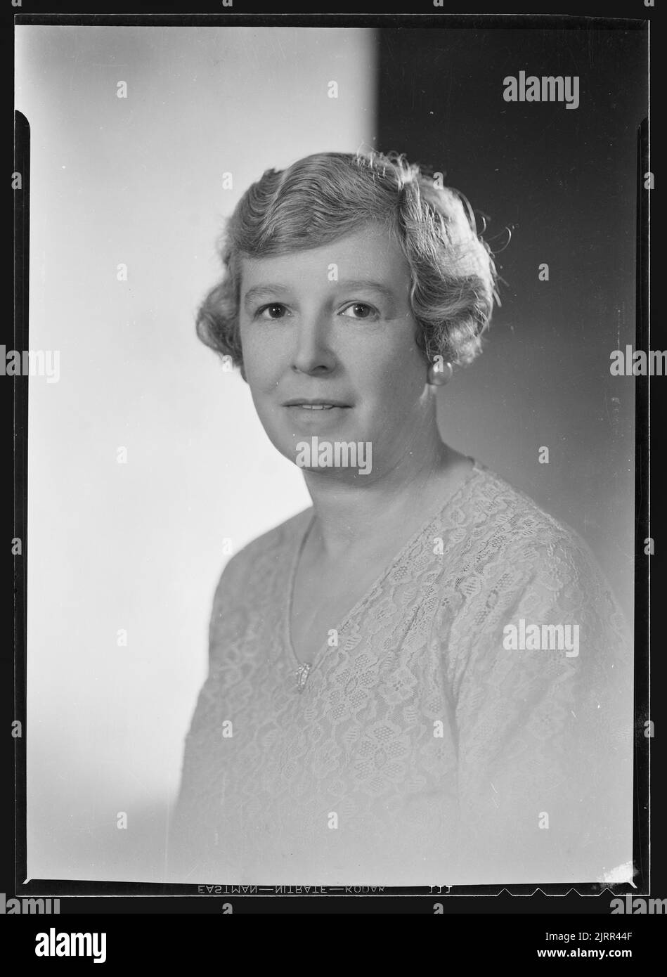 Mrs T M Wilks, 26 June 1935, Wellington, by Spencer Digby Studios ...