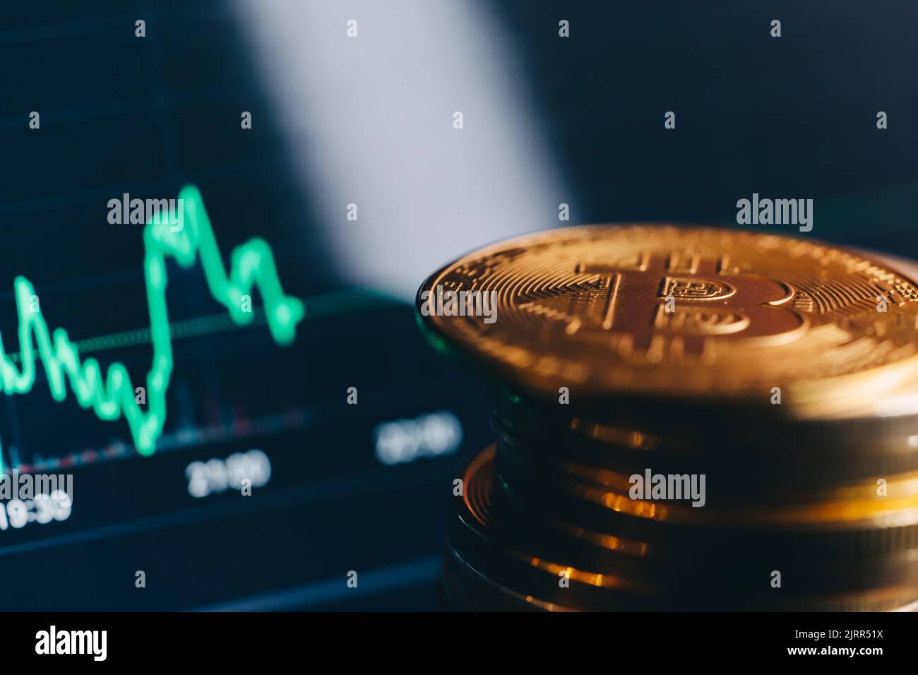Cryptocurrency bull market. Bitcoin chart Stock Photo - Alamy