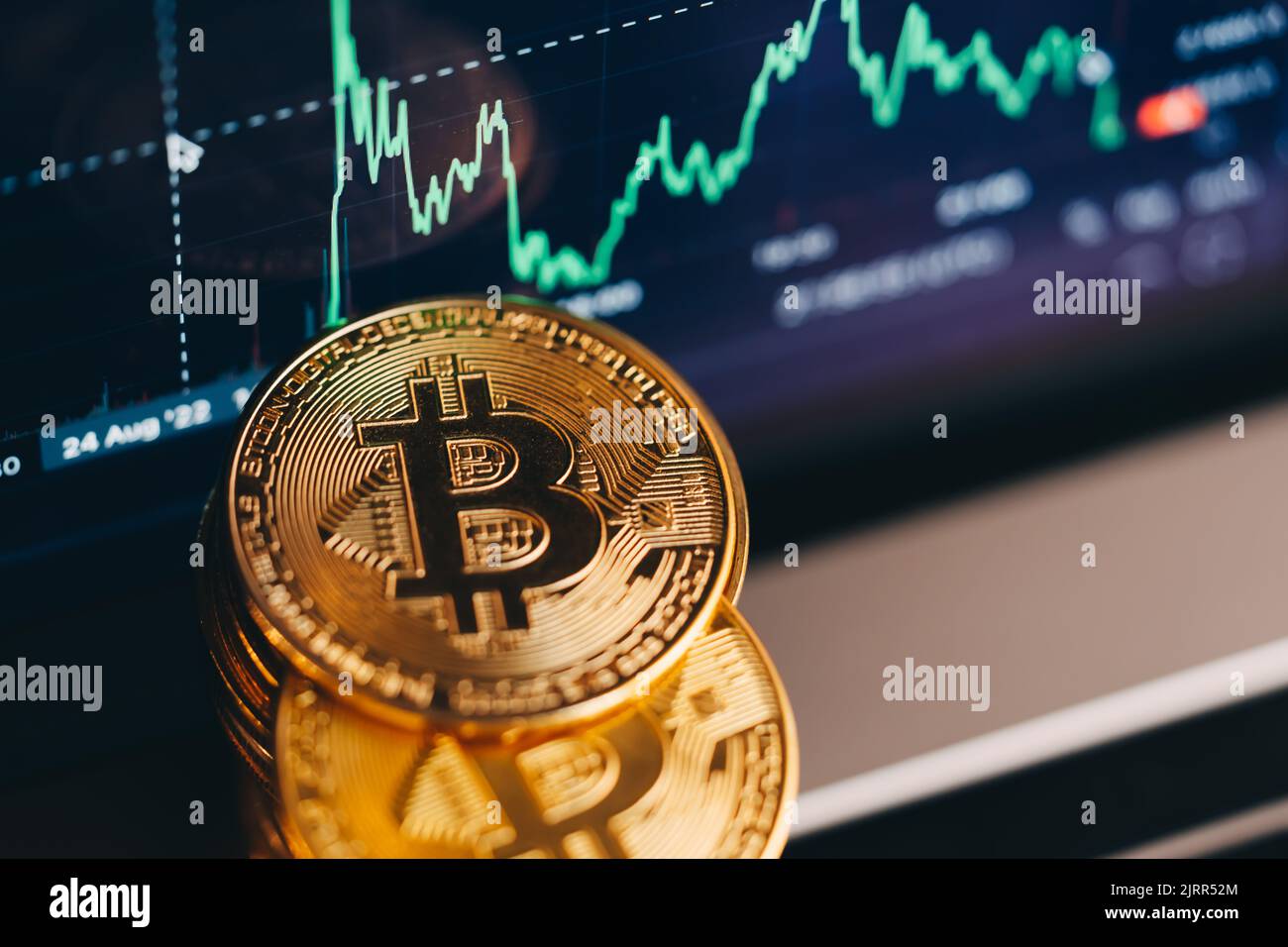 Cryptocurrency bull market. Bitcoin chart Stock Photo - Alamy