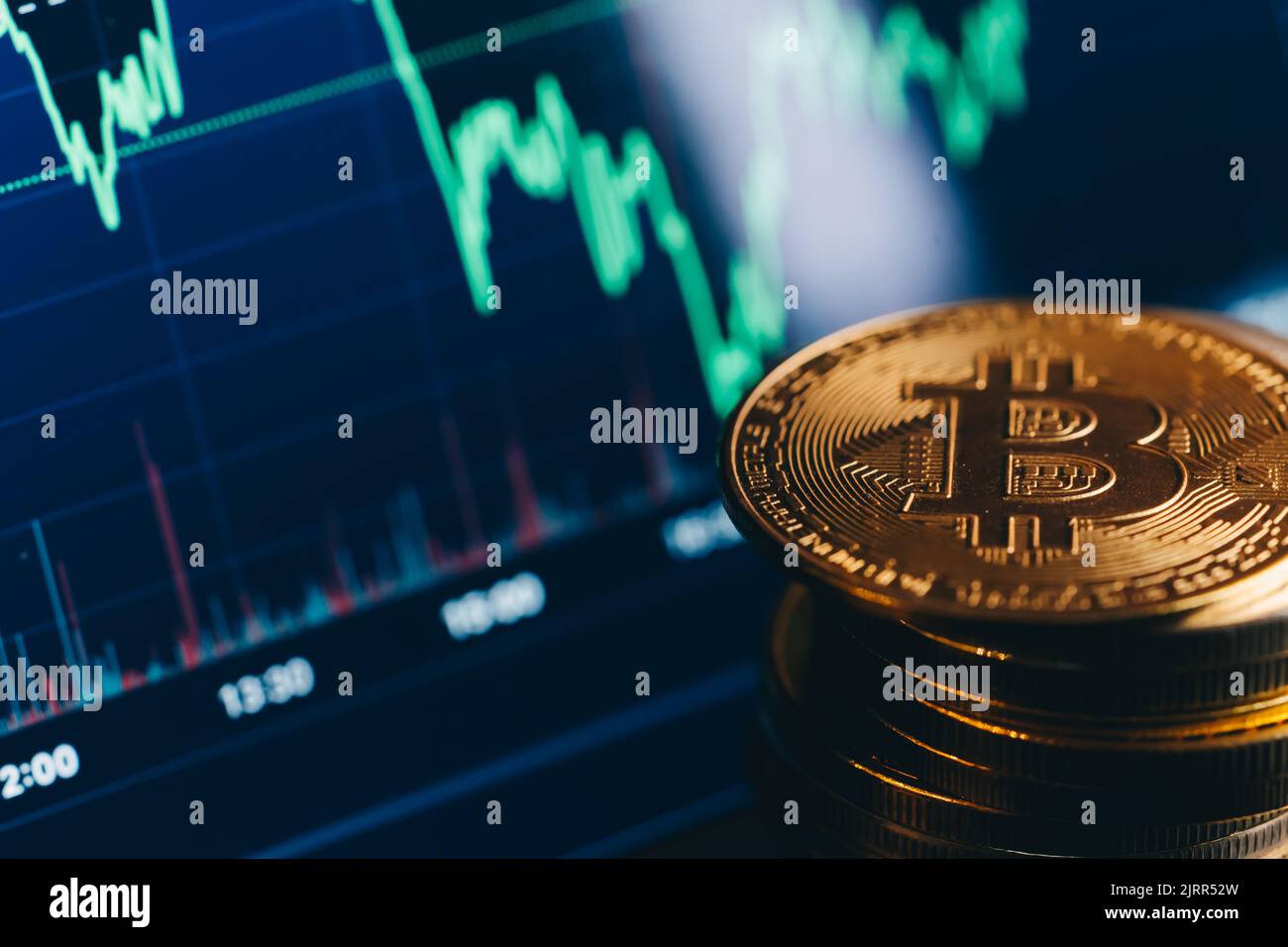 Cryptocurrency bull market. Bitcoin chart Stock Photo - Alamy