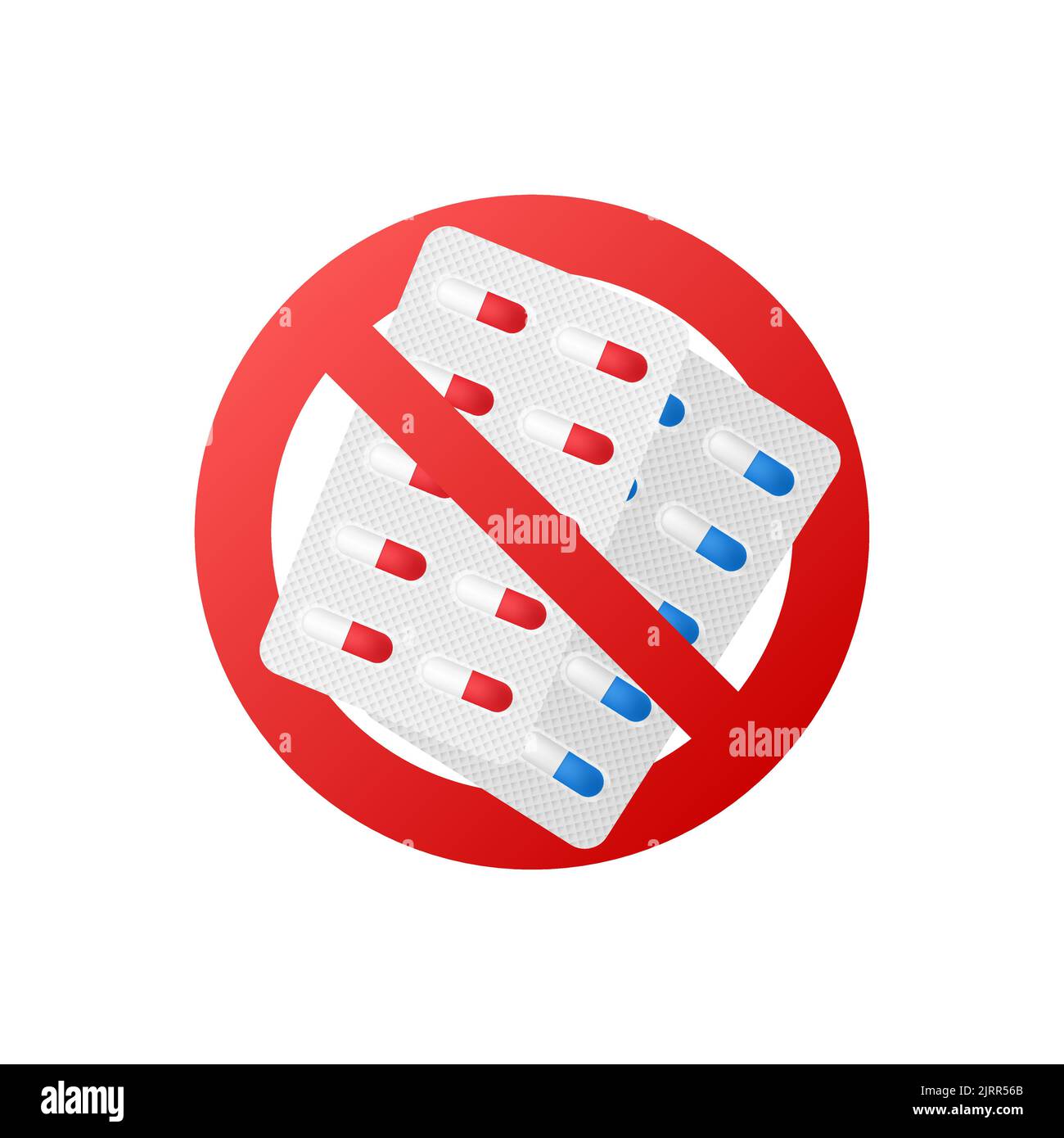 No tablet. No medical pills. Sign forbidden. Vector stock illustration ...