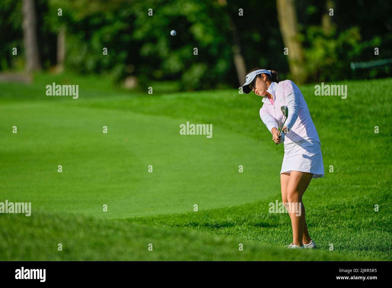 OTTAWA, ON - AUGUST 25: Andrea Lee (USA) chips up on to 11 during Rd1 ...