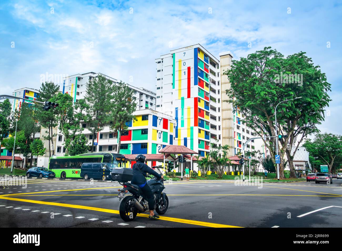 Colorful HDB flats at Yishun town, singapore Stock Photo - Alamy