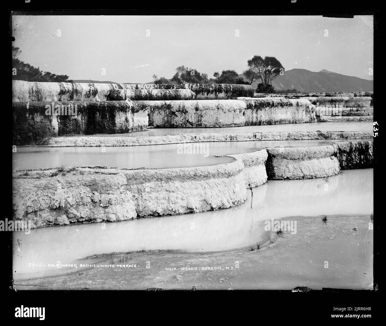 Cold water basins, White Terrace Stock Photo - Alamy