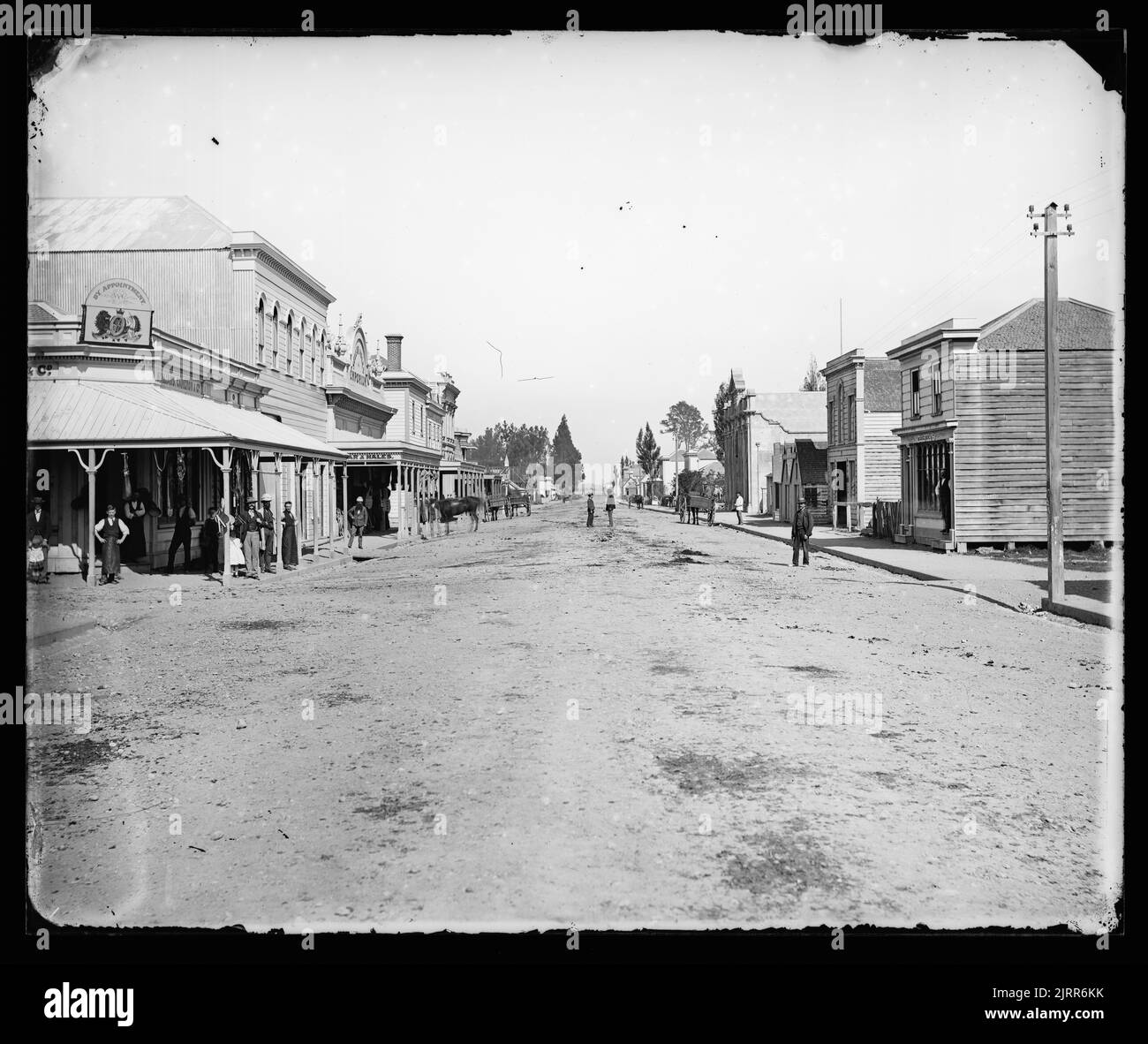 Main street, Masterton looking south, circa 1875, Masterton, by James ...